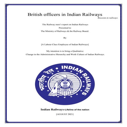 British Officers in Indian Railways | PDF