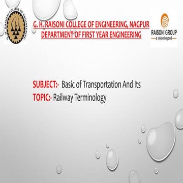 Railway terminology | PPTX
