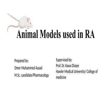 Rheumatoid arthritis induced in Animal model part 1.pptx