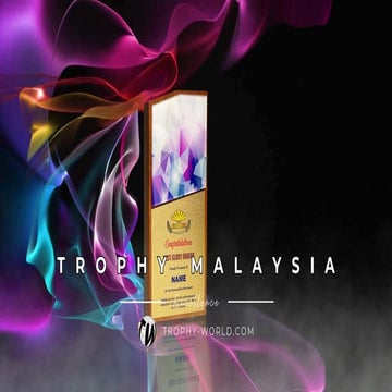 Rainbow Crystal Wooden Plaques at Trophy-World Malaysia | Custom ...