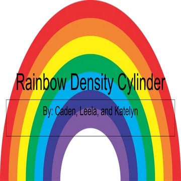 Rainbow Density Cylinder | PPTX