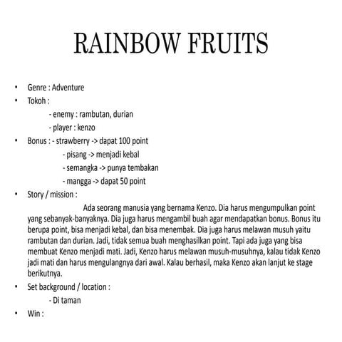 Rainbow fruits | PPTX