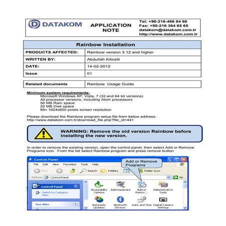 Rainbow installation | PDF | Computer Software and Applications | Computing
