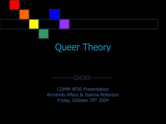 The Queer Theory | PPTX