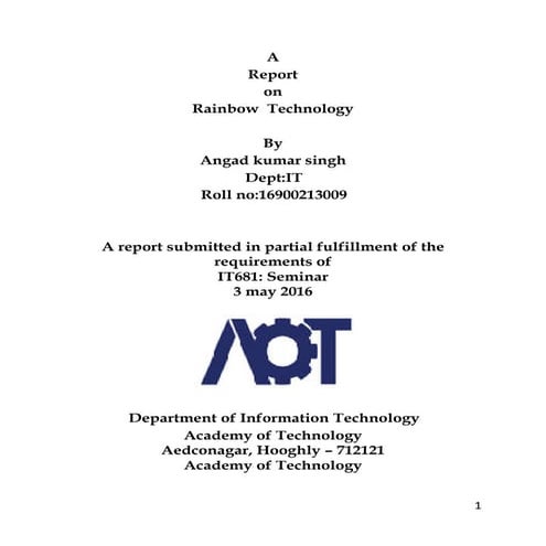 Rainbow technology | PDF | Desktop Publishing | Computer Software and ...