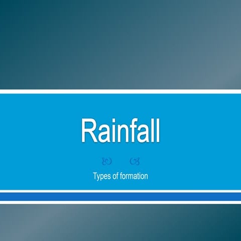 Types of Rainfall | PPTX