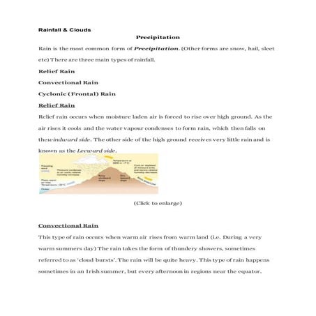 Precipitation and Clouds | PDF