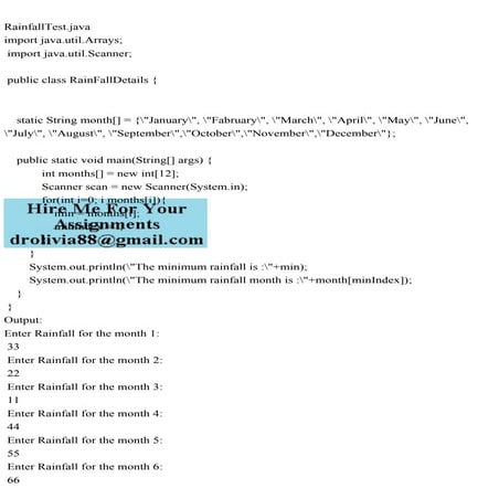 Rainfalltest Javaimport Java Util Arrays Import Java Util Scann Pdf