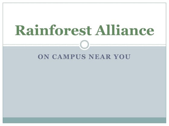 Rainforest Alliance Challenge | PPTX