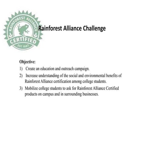 Rainforest Alliance Challenge | PPTX
