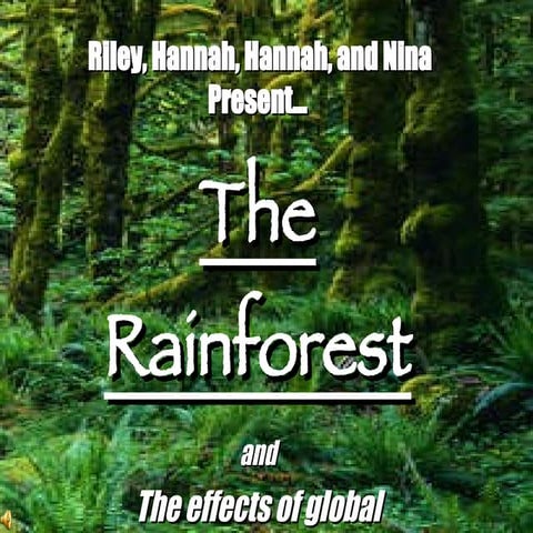 Rainforest And Global Warming | PPT