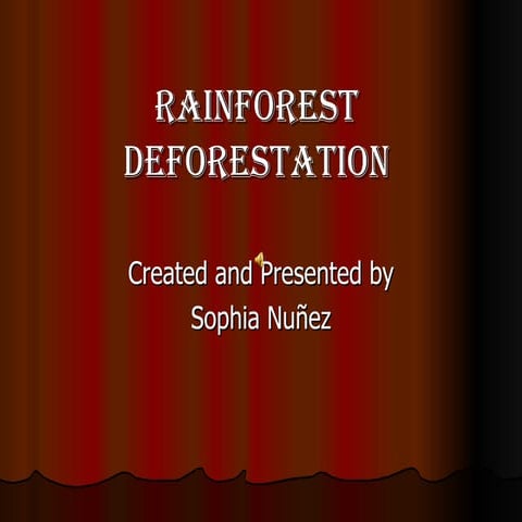 Rainforest Destruction | PPT