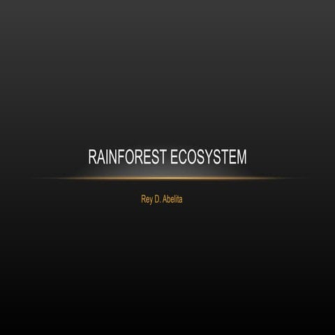 Rainforest ecosystem | PPT