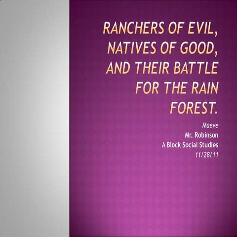 Rainforest research project powerpoint guidelines & model | PPTX