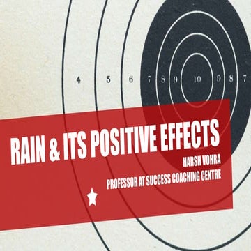 Rain & Its Positive Effects | PPT