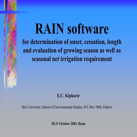 RAIN software | PPT