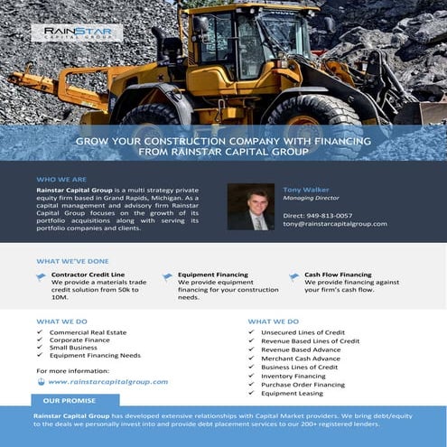 Rainstar Capital Group Construction Company Programs (1) | PDF