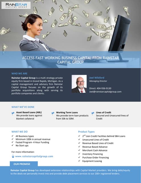 Rainstar Capital Group Working Capital Programs | PDF