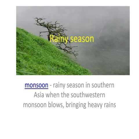 Rainy seasons | PPTX
