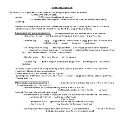 Raising agents | PDF