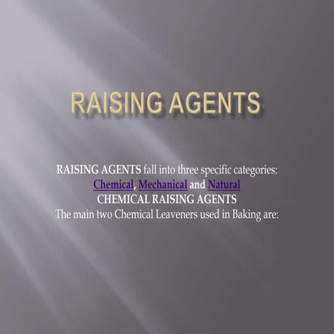 Raising agents | PPTX