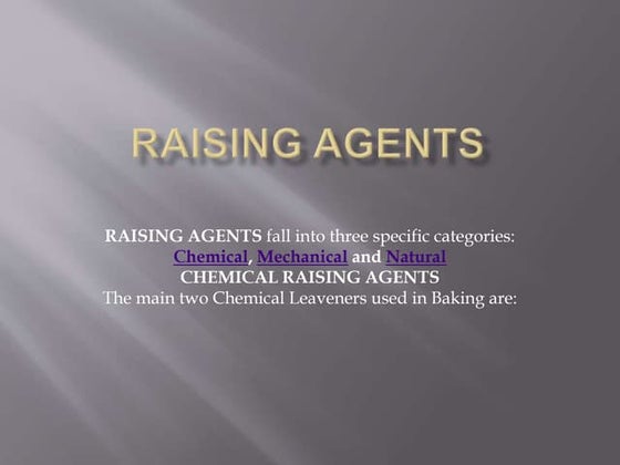 Raising agents | PDF