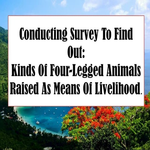 RAISING FOUR LEGGED ANIMALS FOR LIVELIHOOD.pptx
