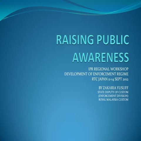 Raising public awareness | PPT