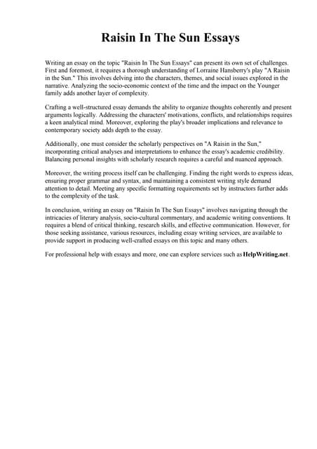 A Raisin In The Sun Essay Topics.pdf