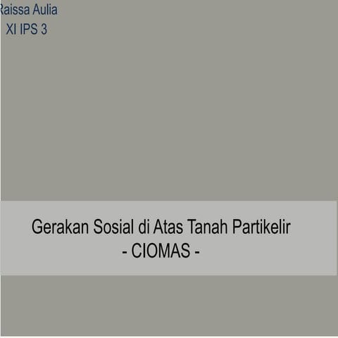 PPT Tanah Partikelir Ciomas | PPTX