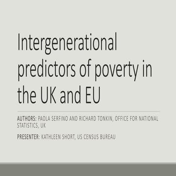 Intergenerational poverty in Ireland | PPTX