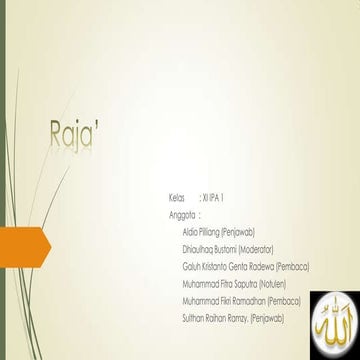 Raja’ | PPTX