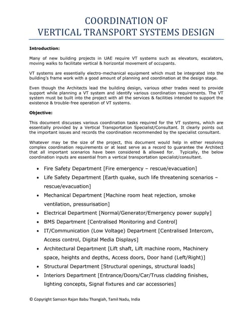 VTME Elevator Consultant lift consultant UAE DUBAI FIRE CODE | PDF ...