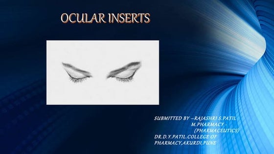 ocuserts [ocular inserts] | PPT