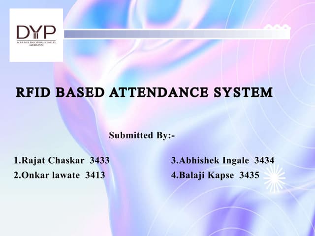 Smart Attendance System using RFID | PPTX