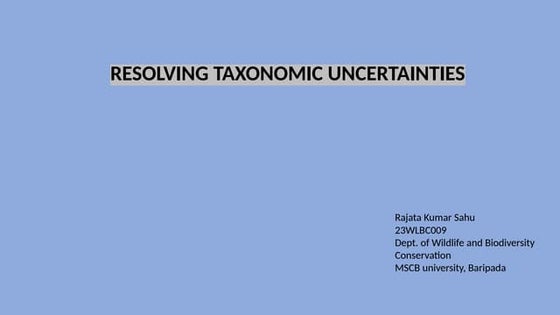 Operational taxonomic unit (OTUs) | PDF