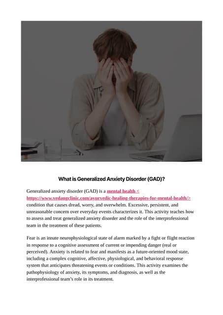 Generalized anxiety disorder | PPT