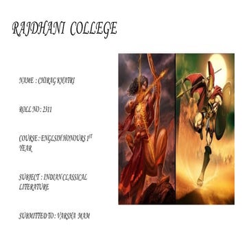 HINDUISM_LITERATURE_ Short Presentation. | PPTX