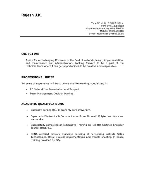 wipro sravan 16 june 2015 resume | DOC | Internet | Computing