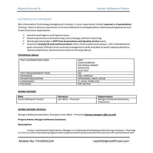 Rajesh | DOCX | Web Development | Internet