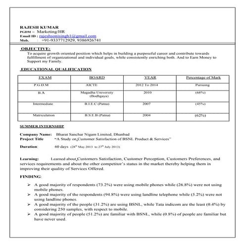 Rajesh kumar cv | PDF