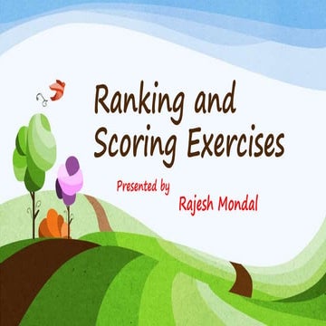 Ranking and Scoring Exercises for Research | PPTX