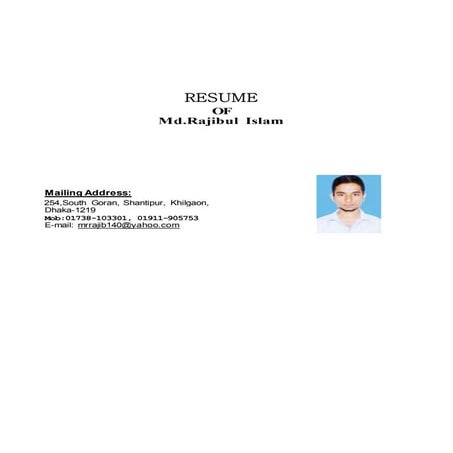 Rajib (cv) | DOCX