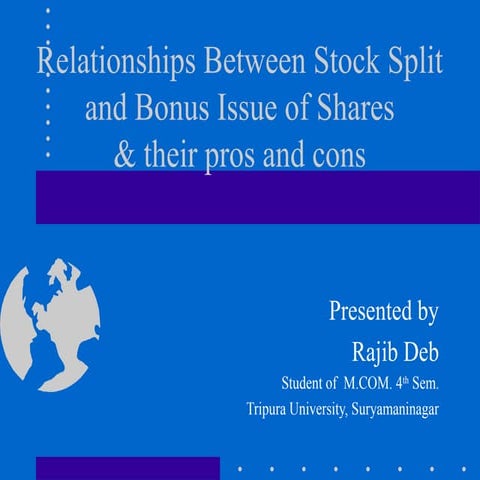 Relationships Between Stock Split and Bonus Issue of Shares& their pros ...