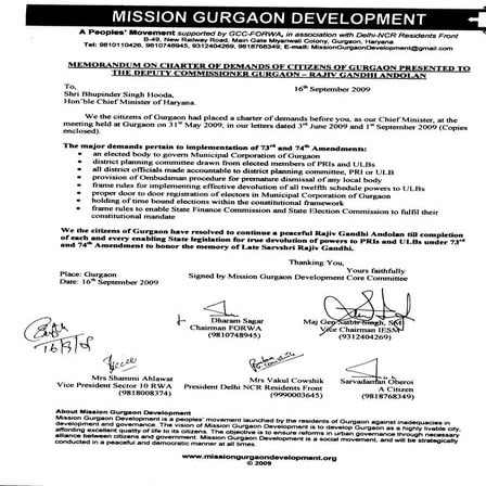 Rajiv Gandhi Andolan For 73 & 74 CAA Launched By MGD 16th Sep 2009 | PDF