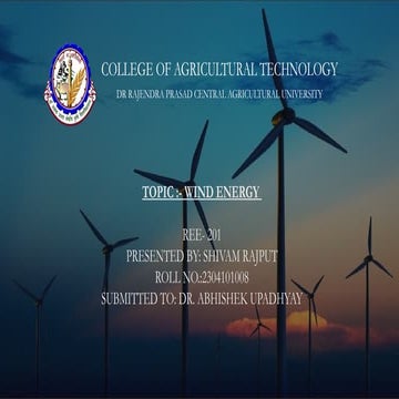 Comprehensive Overview of Wind Energy: Principles, Types, and ...