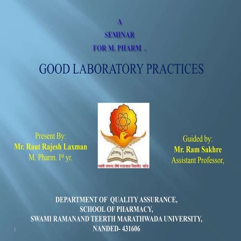 Good Laboratory Practices ppt | PPTX