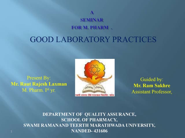 Good laboratory practices | PPTX