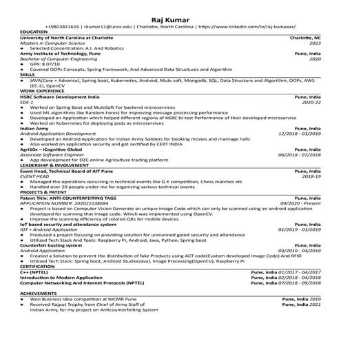 Raj Resume | PDF | Computer Software and Applications | Computing