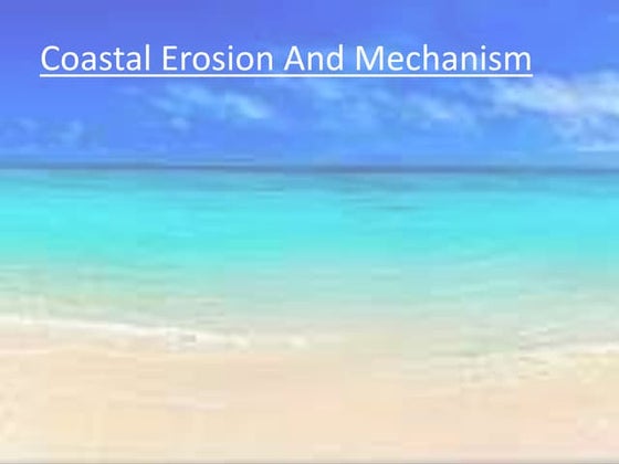 Marine and Coastal Processes | PPT | Geography | Science